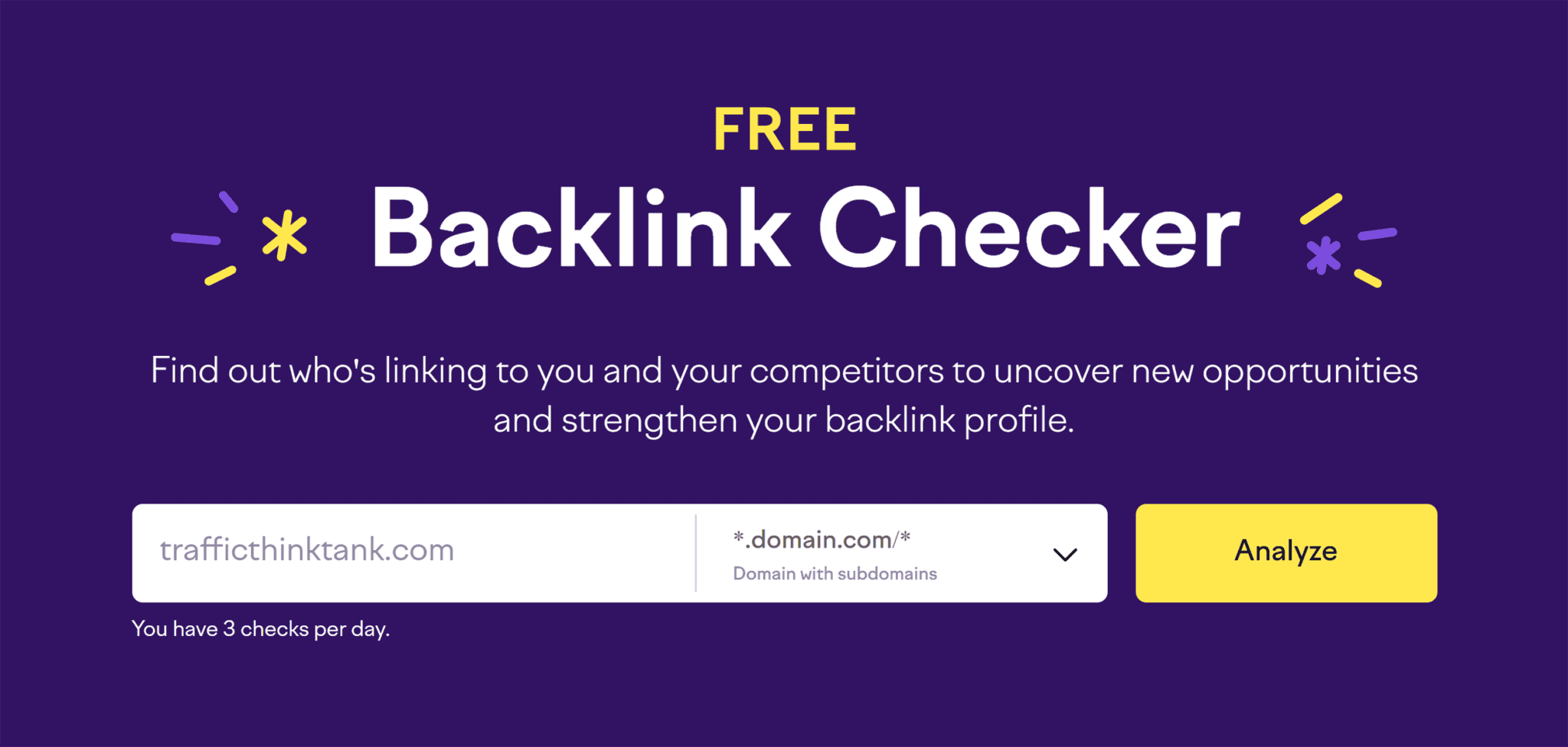 Free Backlink Checker (Any Website or URL)
